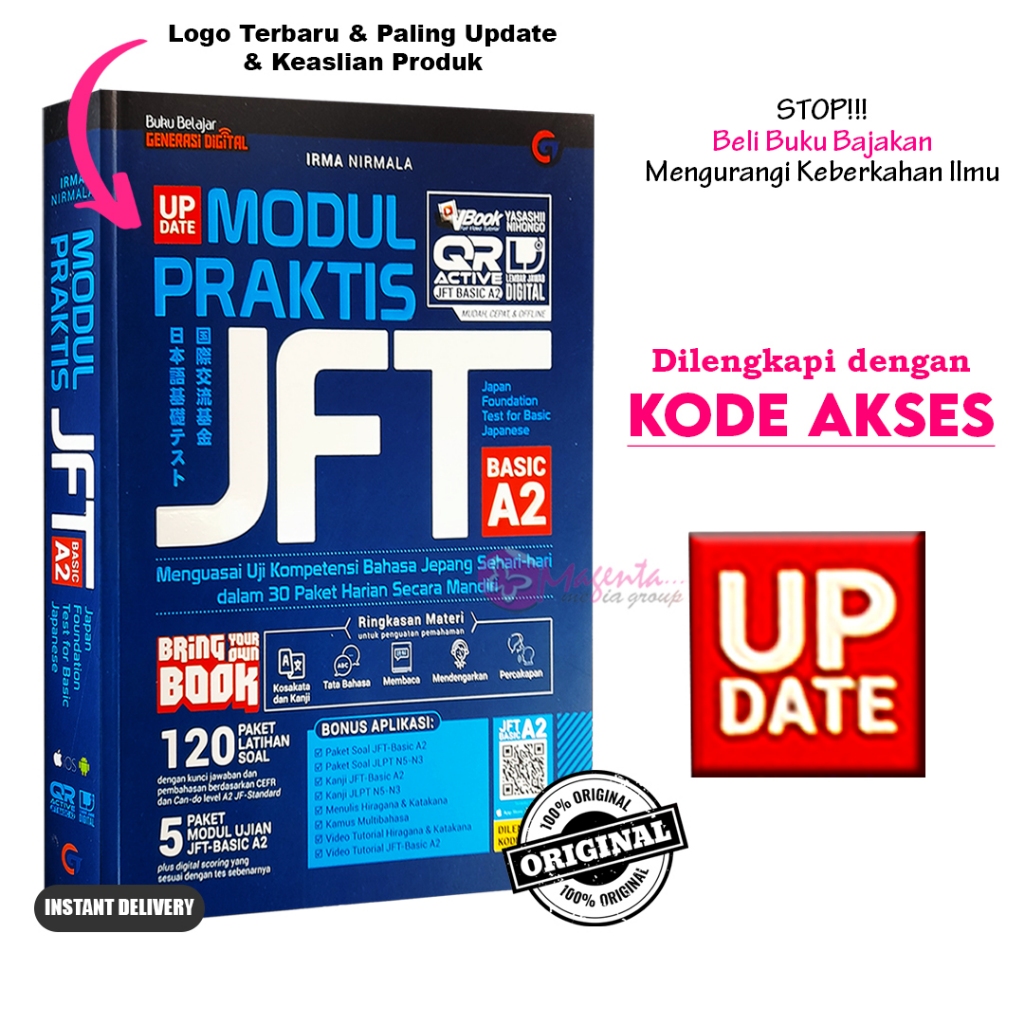 Jual Buku Uji Kompetensi Bahasa Jepang - Modul Praktis JFT Basic A2 | Shopee Indonesia