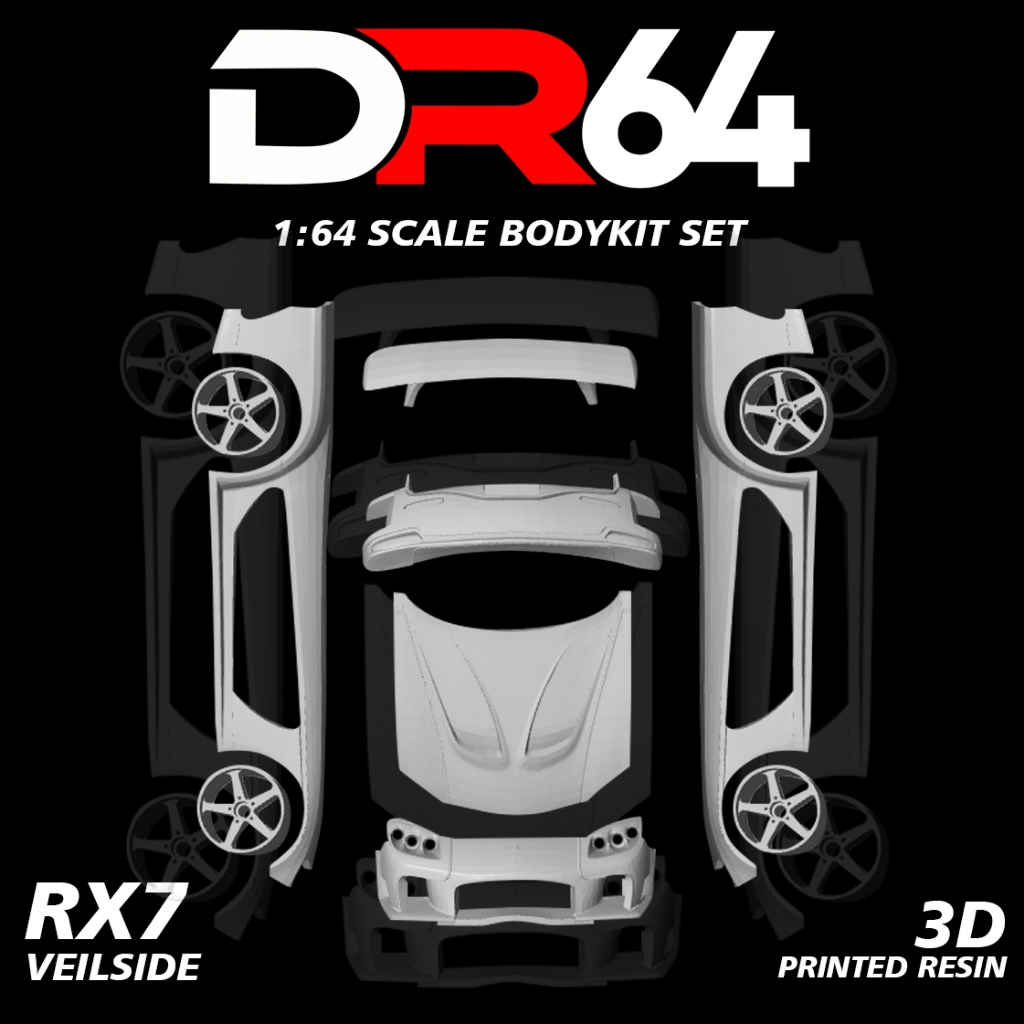 Jual Bodykit Hotwheels RX 7 Veilside / Body Kit Custom Mini GT / Inno64 ...