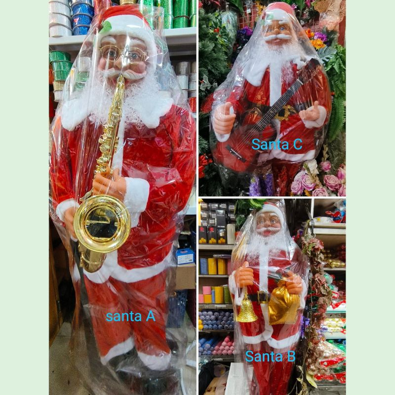 Jual BONEKA SANTA CLAUS MUSIK JUMBO/PATUNG SANTA CLAUS MUSIC UKURAN ...