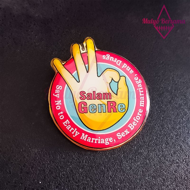 Jual Pin Bros Salam Genre Bahan Logam Kuningan Pin Logo Salam Genre ...