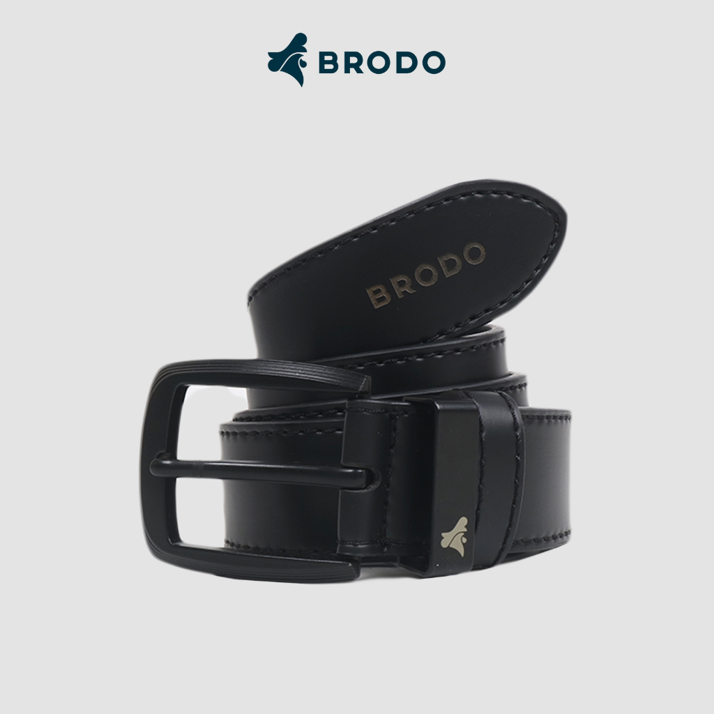 Jual BRODO - Rotary Synthetic Leather Belt Black | Shopee Indonesia