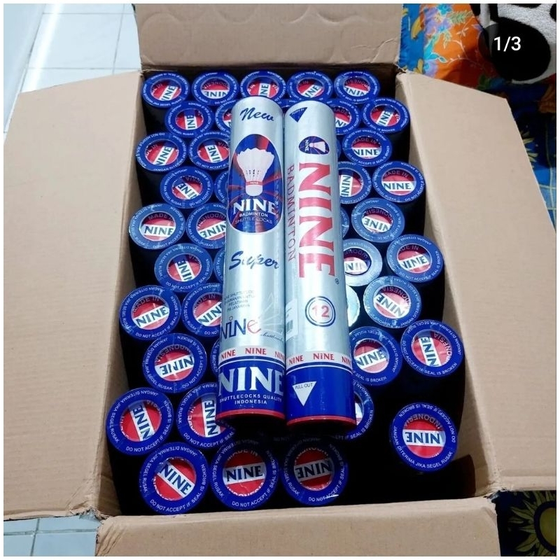 Jual 1 DUS SHUTTLECOCK NINE SILVER 9 ORIGINAL ASLI MALANG UNTUK SPARING ...