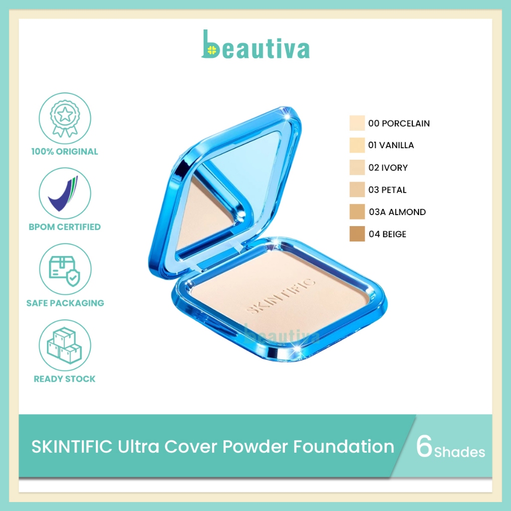 Jual SKINTIFIC Ultra Cover Powder Foundation | Shopee Indonesia
