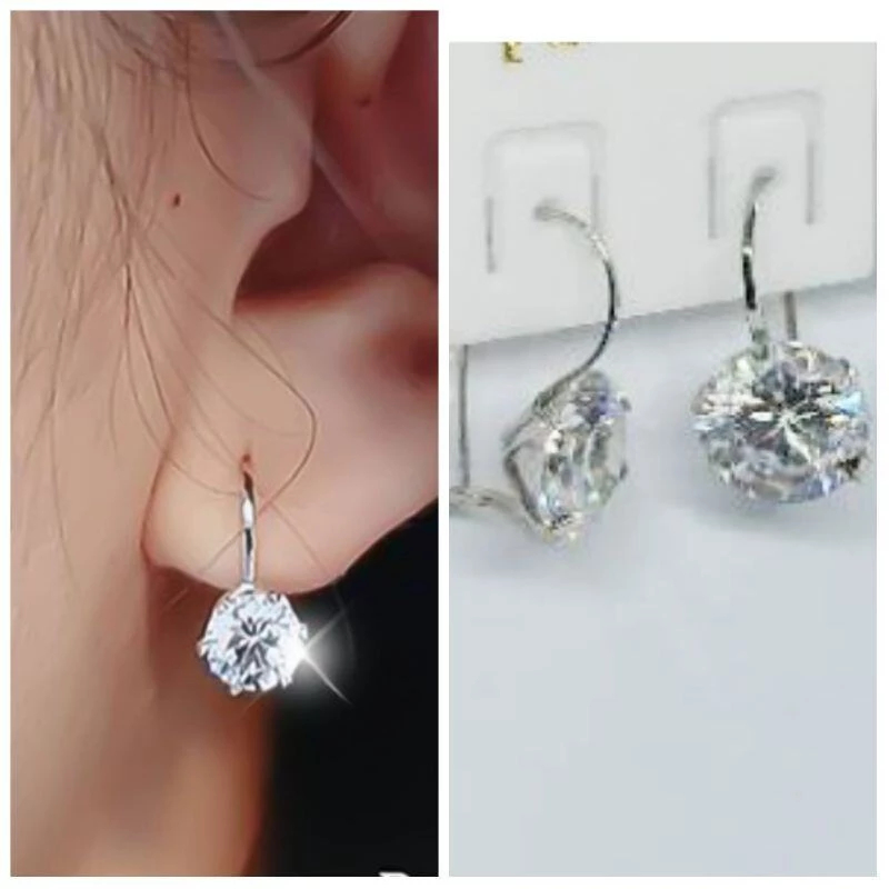 Jual Anting desy permat satu putih monel original titanium anti luntur ...