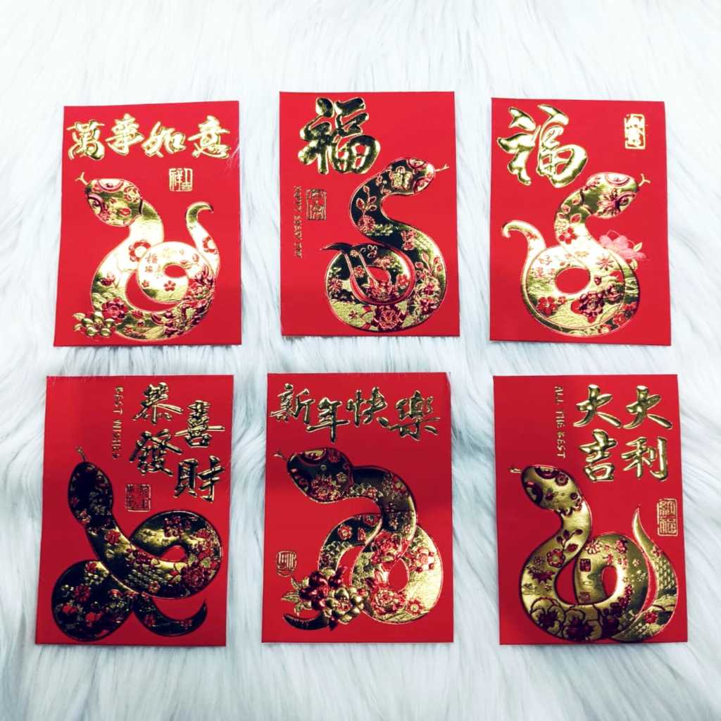 Jual Angpao Imlek Shio Ular 4058 Ukuran Standar Import Isi 6 Motif Mix Sesuai Gambar | Shopee ...