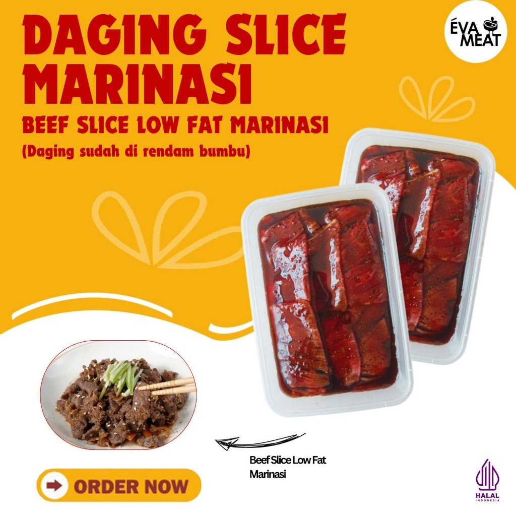 Jual Daging Slice Low Fat Marinasi / Daging Slice Merah Marinasi ...