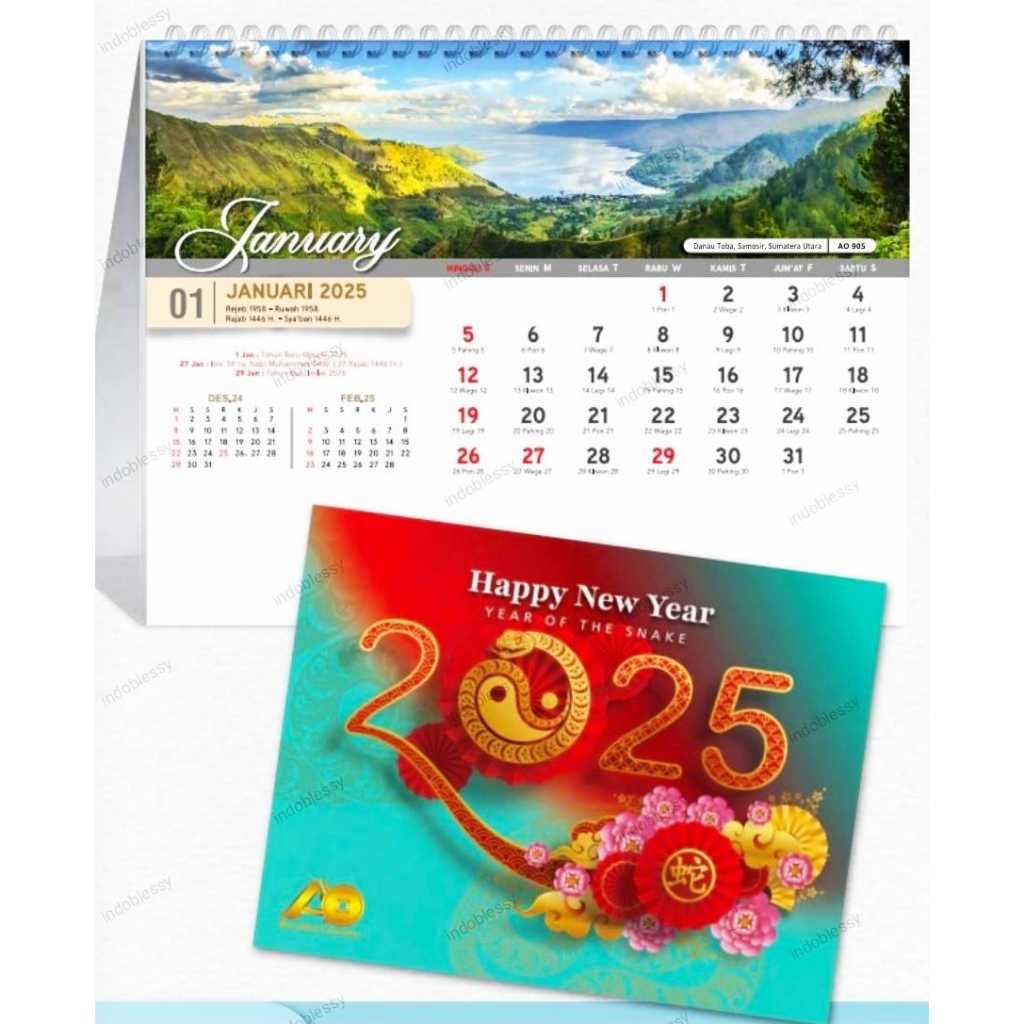 Jual Kalender Meja 2025 Jawa MASEHI Hijriyah PANORAMA ALAM INDONESIA ...