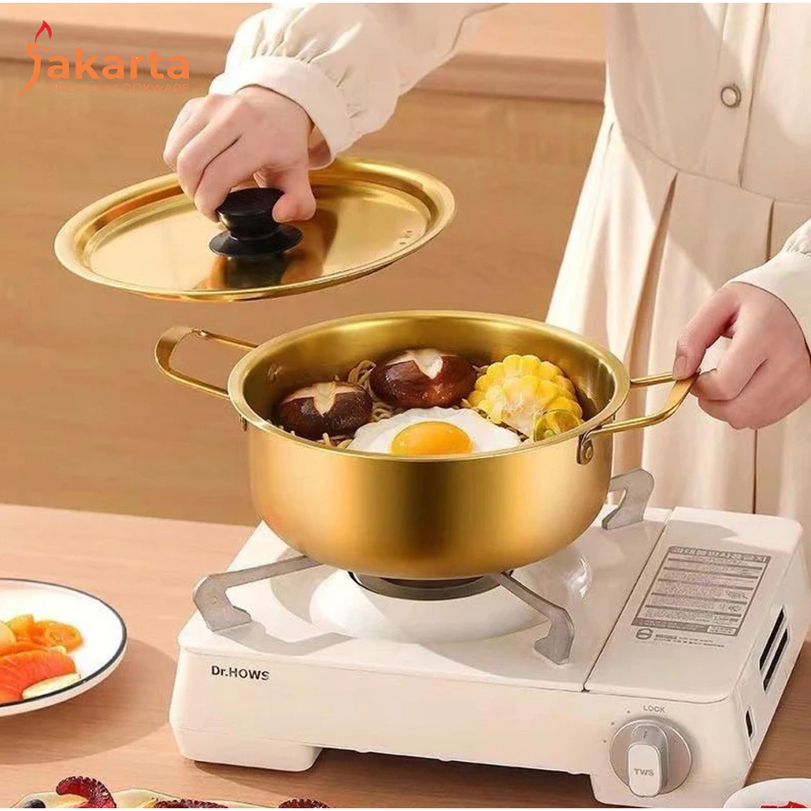 Jual Panci Ramyun Gold Panci Ramyeon Korea Stainless Gold Panci Masak ...