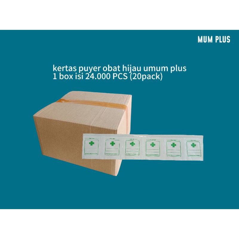 Jual kertas puyer hijau umum plus satu box | Shopee Indonesia