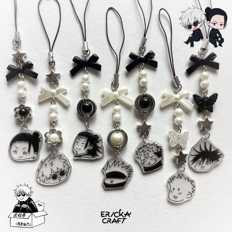 Jual PHONE CHARM JUJUTSU KAISEN SATORU GOJO AND GETO SUGURU SATOSUGU ...