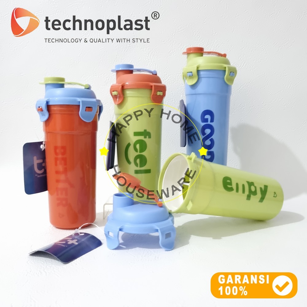 Jual TECHNOPLAST T+ Active Sport Shaker Tumbler 500ml Botol Air Plastik Botol Minum Tutup Lock ...