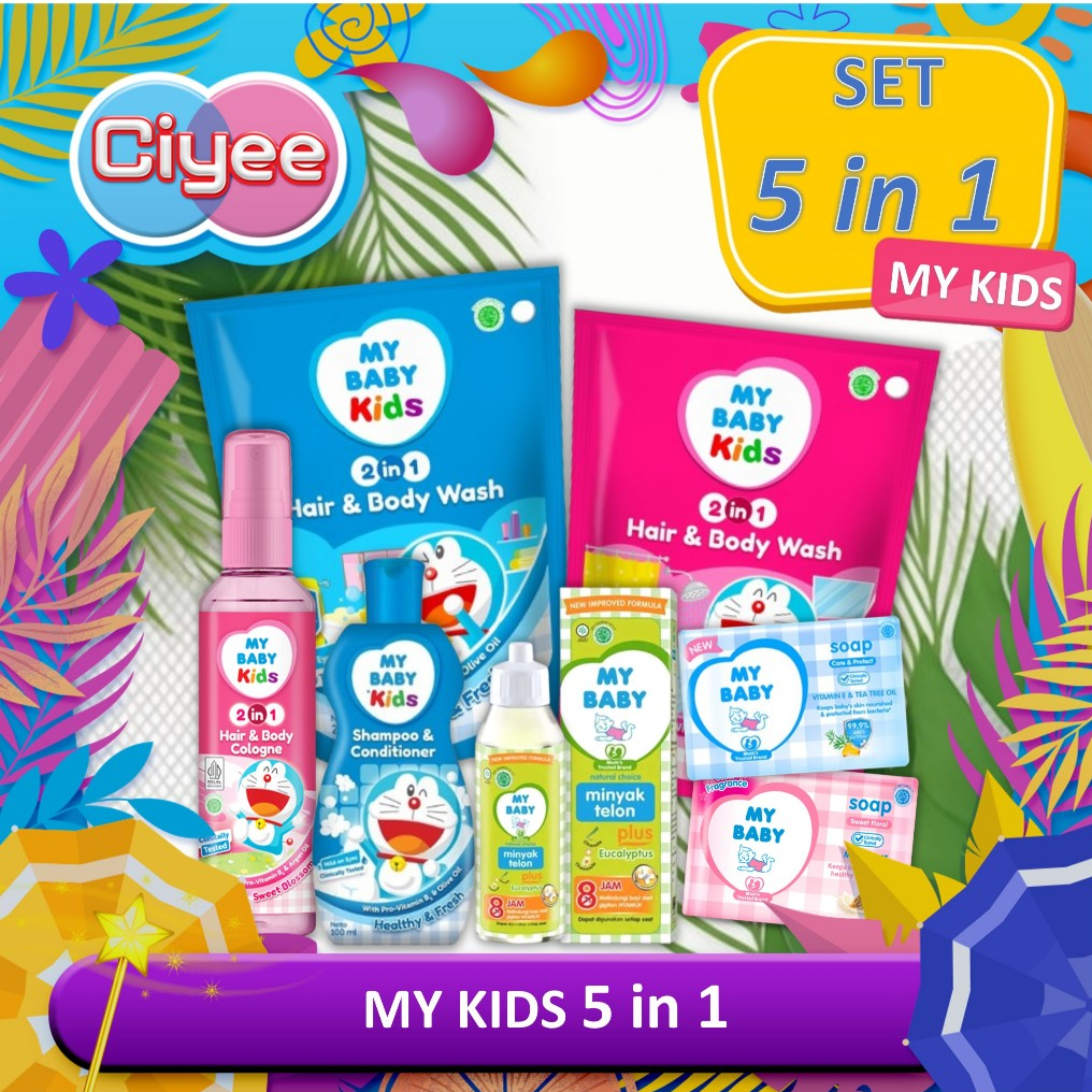 Jual Paket My Baby KIDS Set 5 in 1 - Kids Cologne Hair & Body Wash ...