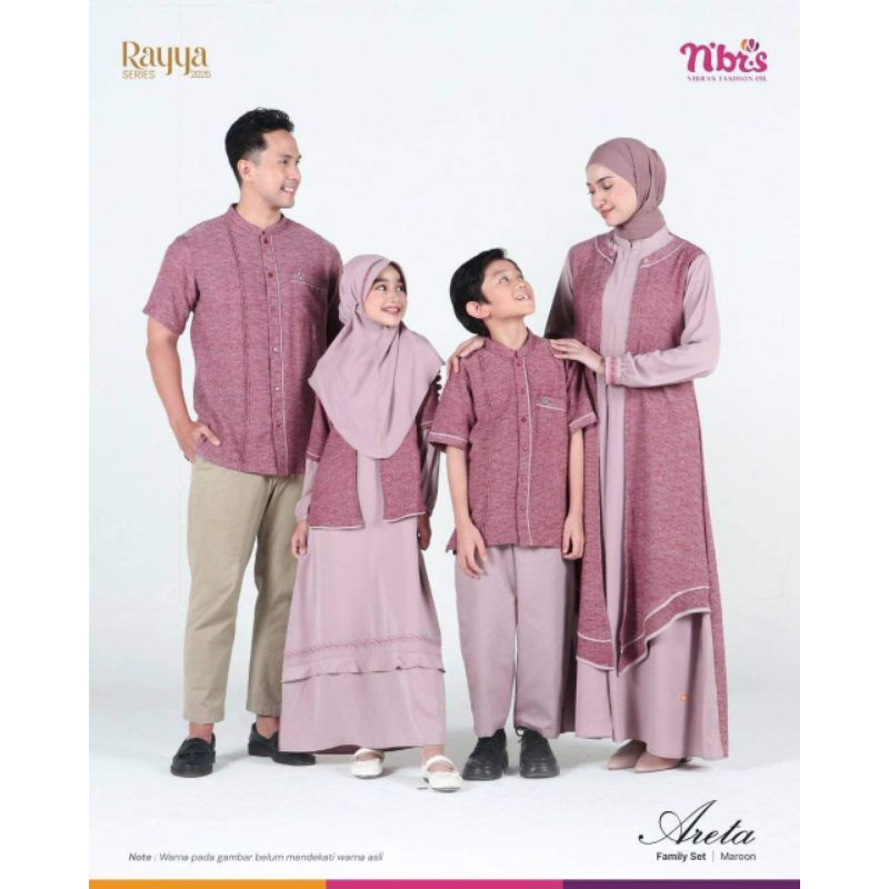 Jual Raya Series Nibras Areta 2025 //pastell green//maroon | Shopee ...