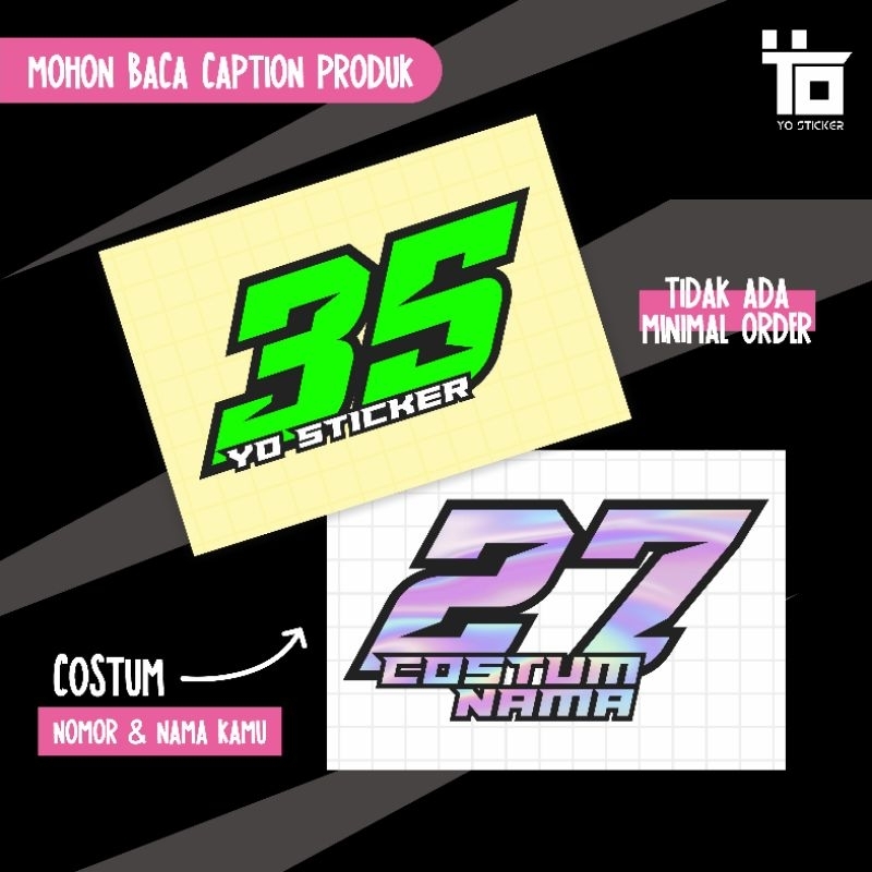 Jual BACA CAPTION PRODUK/STICKER NO REGISTRASI + NAMA/STICKER NAMA ...