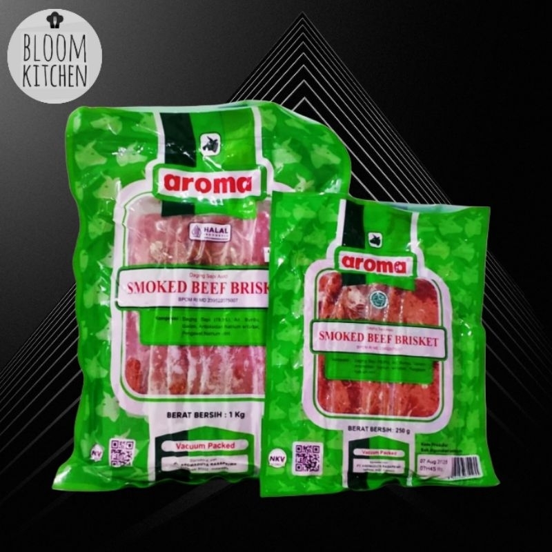 Jual AROMA SMOKED BEEF BRISKET 1KG / AROMA BEEF BACON 250 gr | Shopee ...