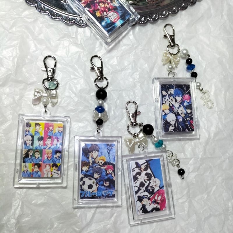 Jual Anime Keychains Pictures Frame Acrylic Blue Lock Demon Slayer ...