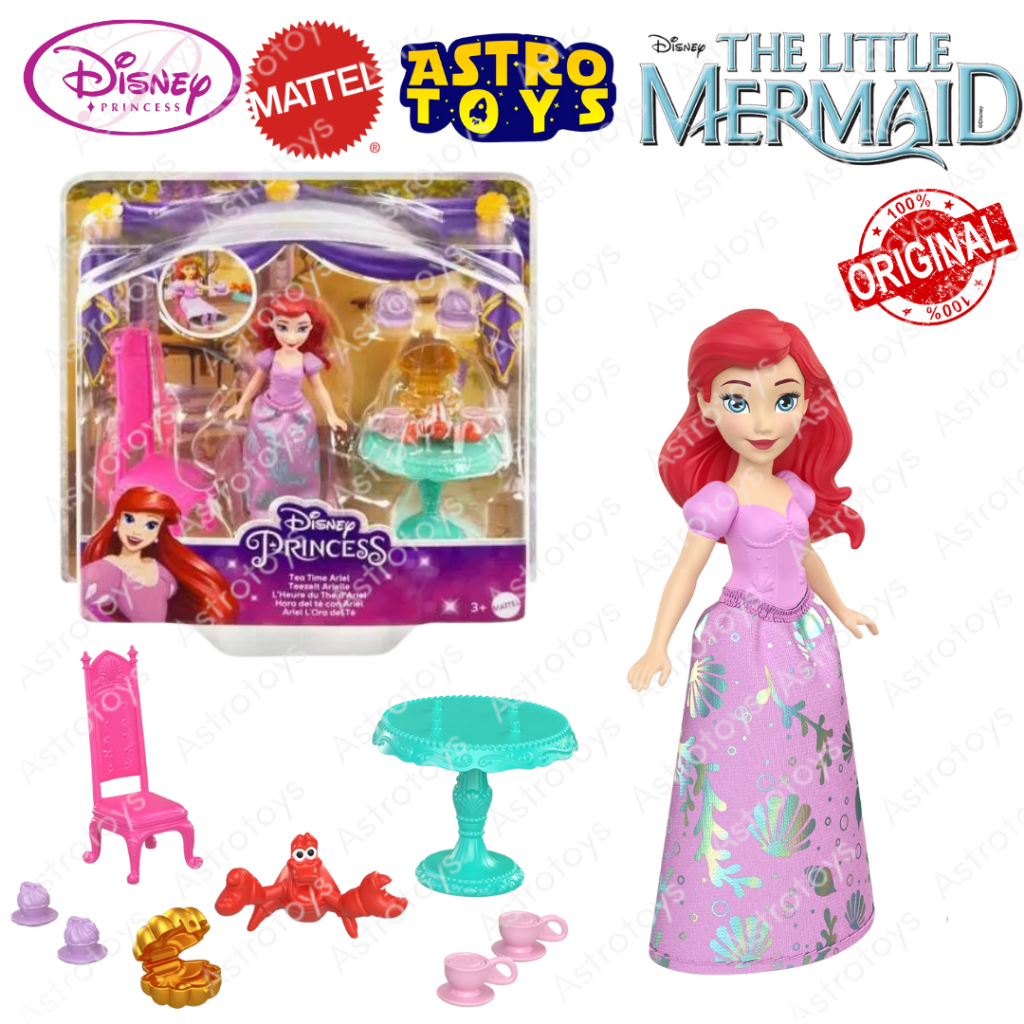 Jual Mattel Disney Princess Tea Time Ariel the Little Mermaid Mini Doll ...