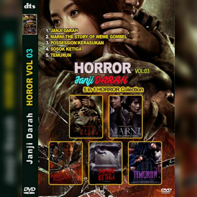 Jual KASET FILM 5IN1 KOMBILASI INDO HORROR VOL 3 - TERBARU - KOMBILASI HOROR | Shopee Indonesia