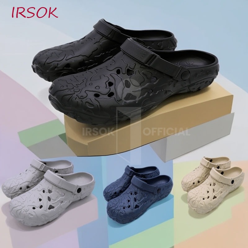 Jual IRSOK Sandal Pria dan Wanita Sendal Baim Slip On Santai Anti Slip ...