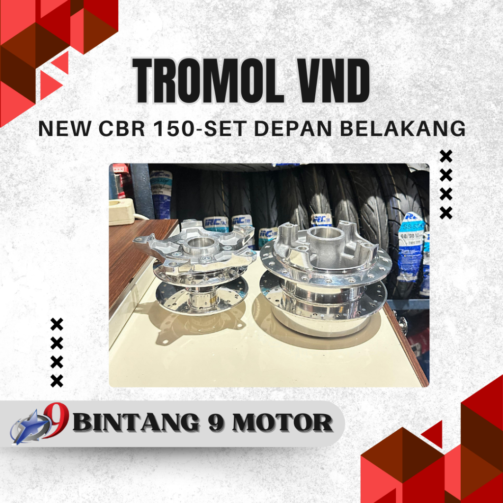 Jual TROMOL VND SET DEPAN BELAKANG NEW CBR 150-BINTANG SEMBILAN MOTOR ...
