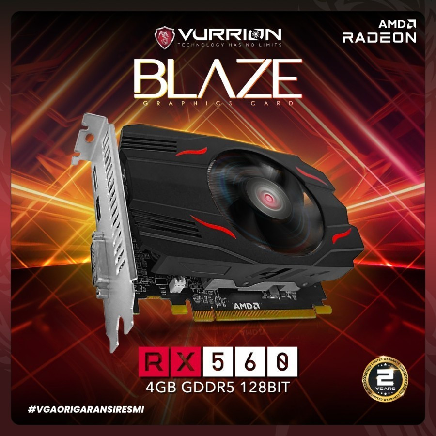 Jual VGA VURRION RX 560 4GB - Vurrion BLAZE RADEON RX 560 4GB GDDR5 ...