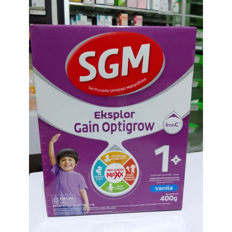 Jual SGM Eksplor Gain Optigrow 1+ Vanilla 400g | Shopee Indonesia