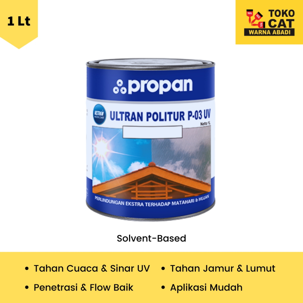 Jual CAT POLITUR PROPAN ULTRAN P03 WARNA WALNUT 1 LITER | Shopee Indonesia