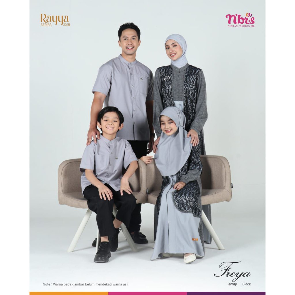 Jual New Rayya Series Freya Black 2025 / Baju Keluaga Nibras / Baju ...