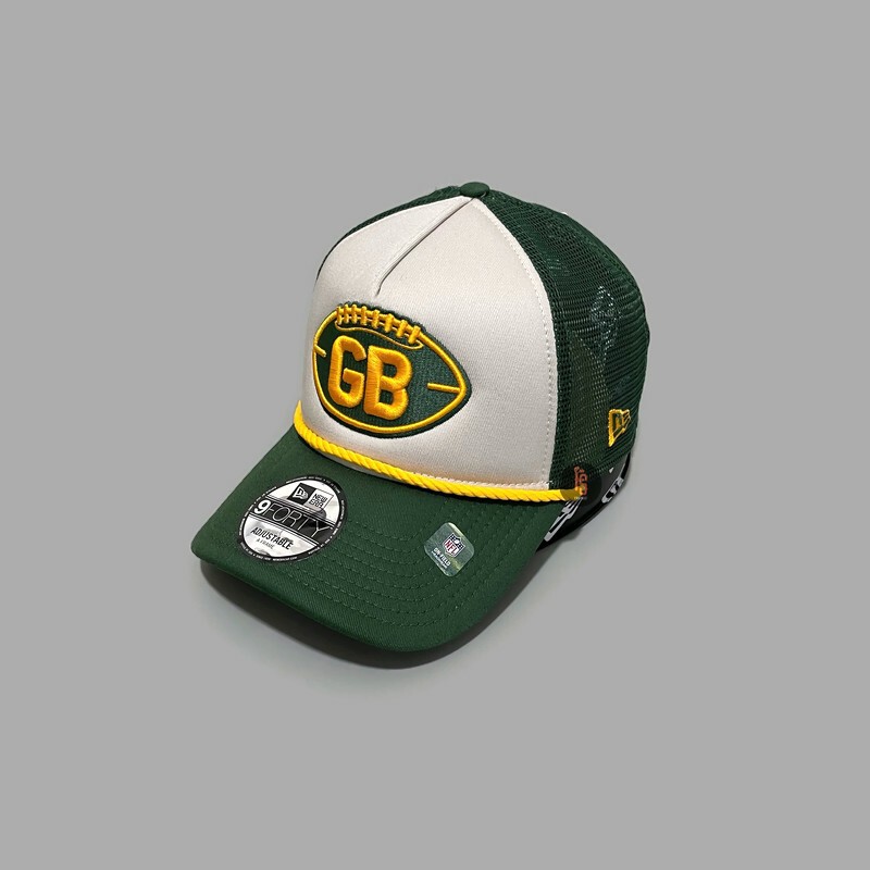 Jual TOPI NEW ERA ORIGINAL TRUCKER A FRAME PACKER GREEN BAY WHITE GREEN ...
