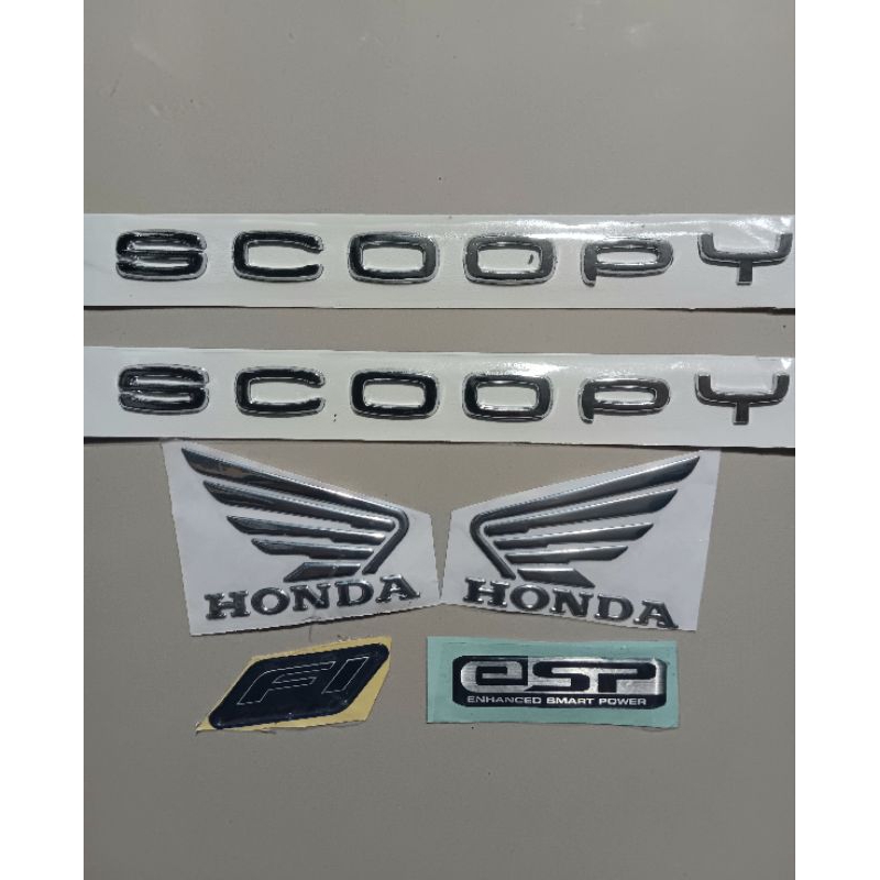 Jual emblem scoopy logo timbul scoopy set garuda warna silver (chrome ...