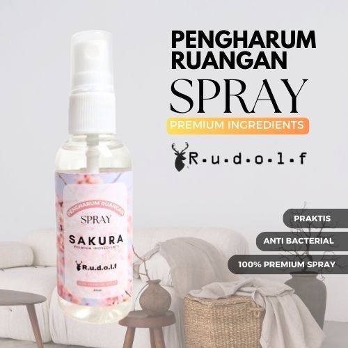 Jual Pengharum Ruangan Sakura Spray Rudolf Anti bakteri 60ml | Shopee ...
