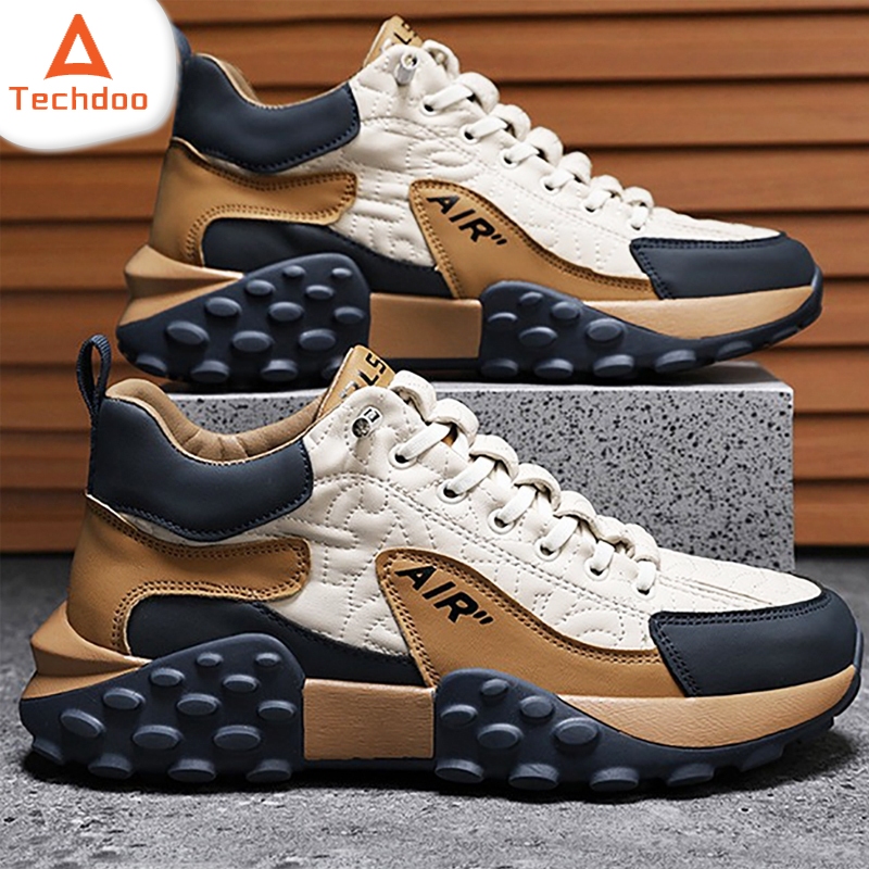 Jual Techdoo Sepatu Sneakers Casual Pria Sepatu Olahraga Lari Running Shoes Men Anti Slip MR704 ...