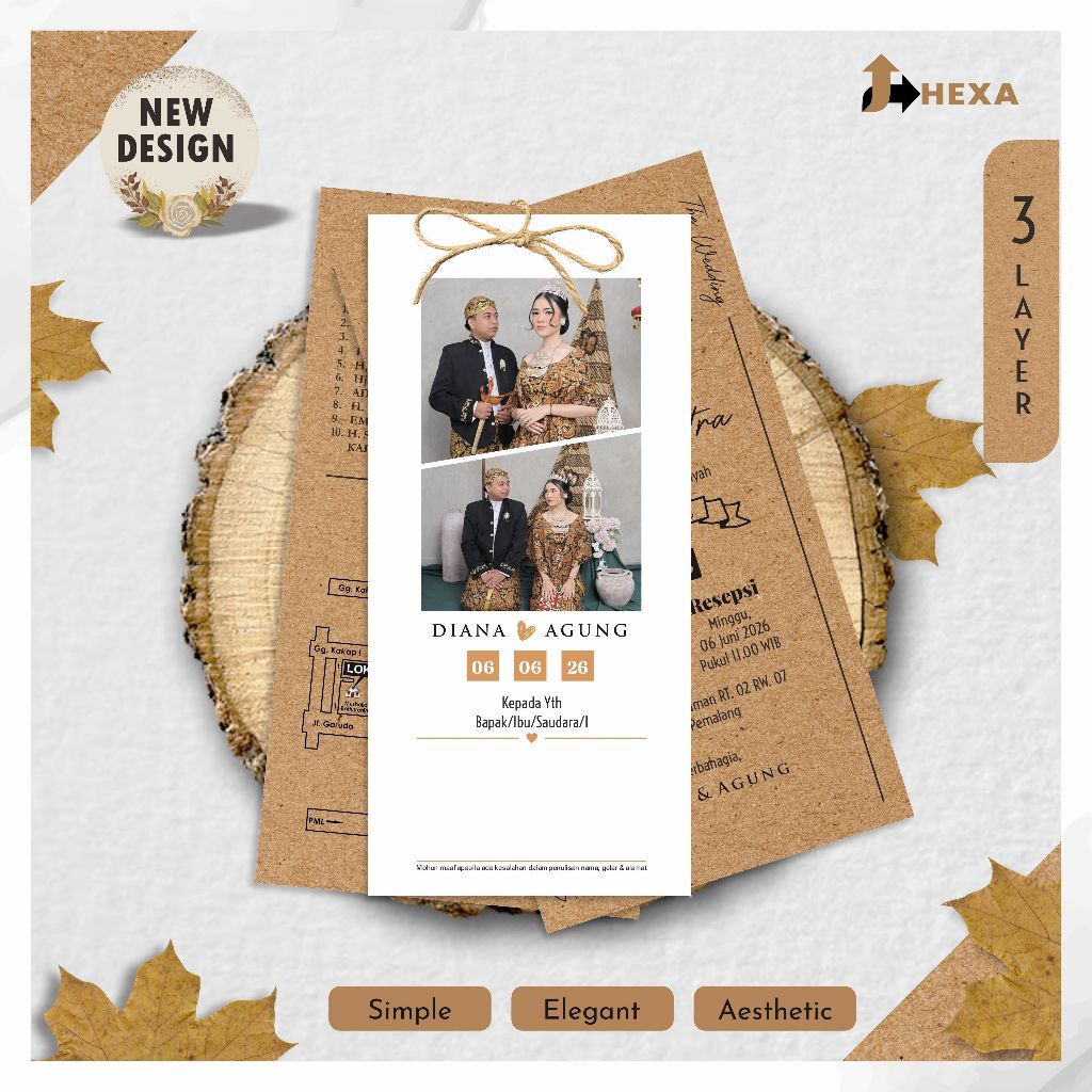 Jual UNDANGAN PERNIKAHAN KRAFT HANGTAG UNIK ELEGAN SIMPLE MURAH ...