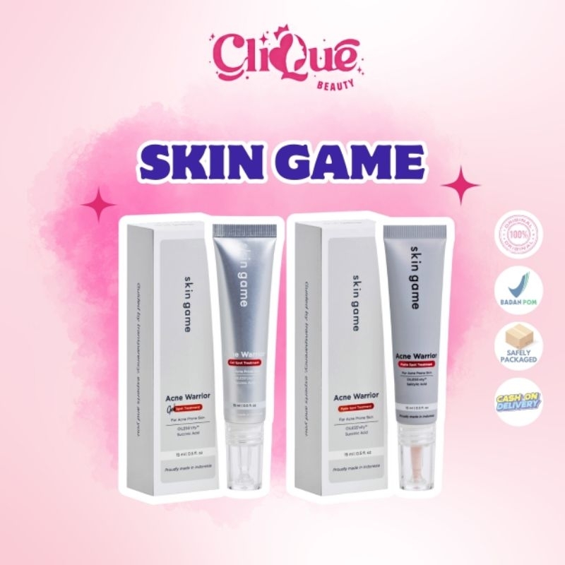 Jual Skin Game Acne Warrior Gel 15 gr Skin Game Acne Warrior Paste 15 ...