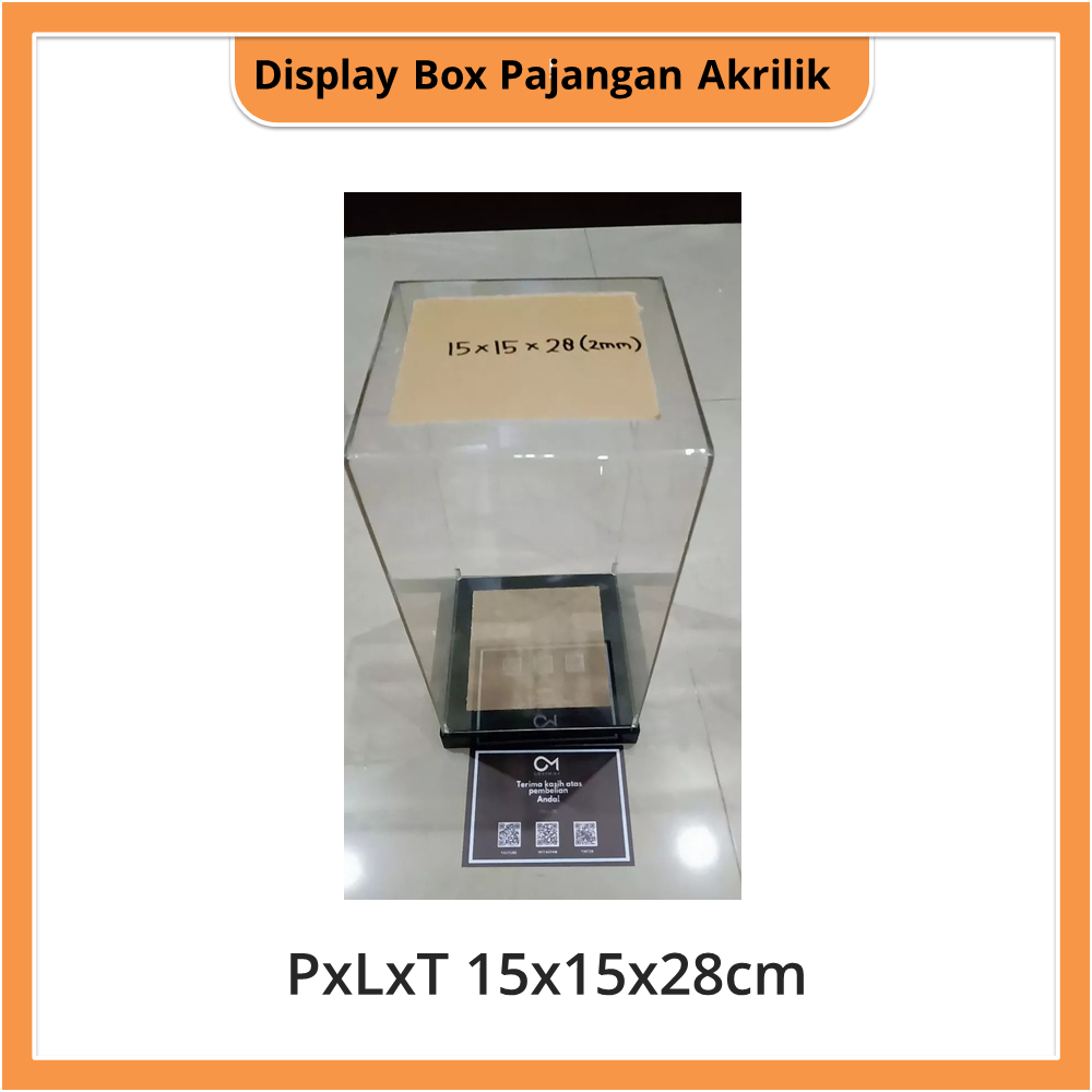 Jual Display Box Pajangan Akrilik PxLxT 15x15x28cm = | Shopee Indonesia