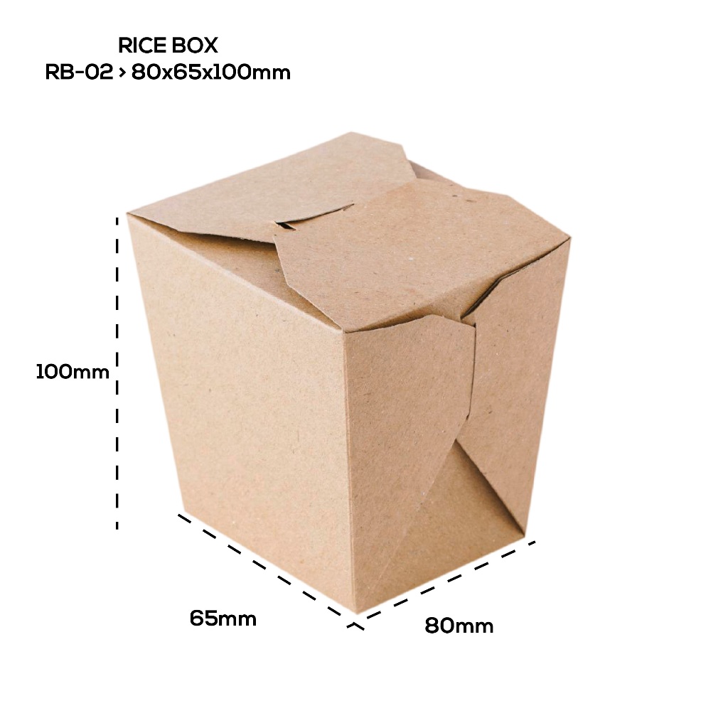 Jual ALDO KRAFT PAPER RICE BOX LAMINATED KOTAK NASI KERTAS COKLAT ...