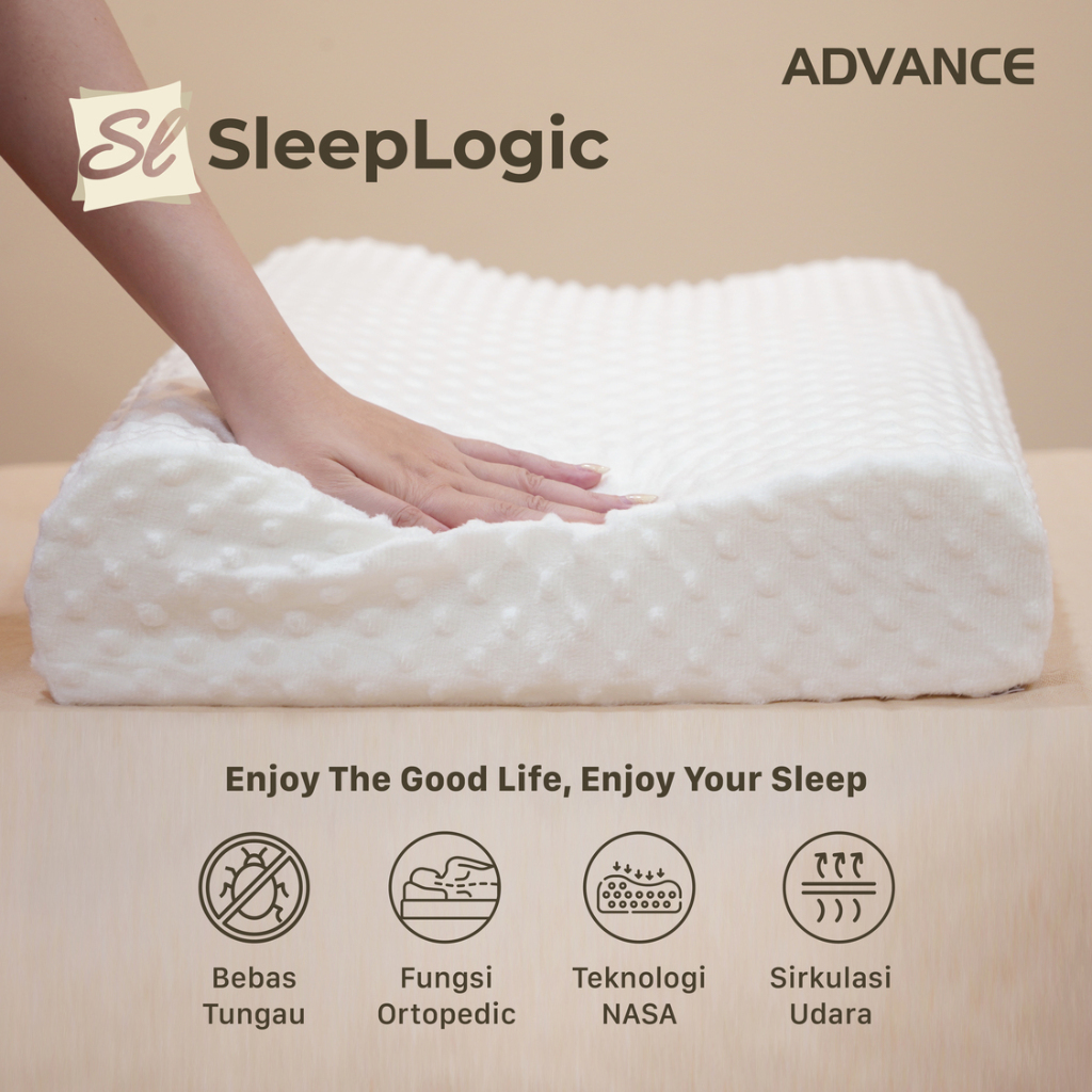 Jual ADVANCE - SLEEP LOGIC / Bantal tidur / Memory foam | Shopee Indonesia