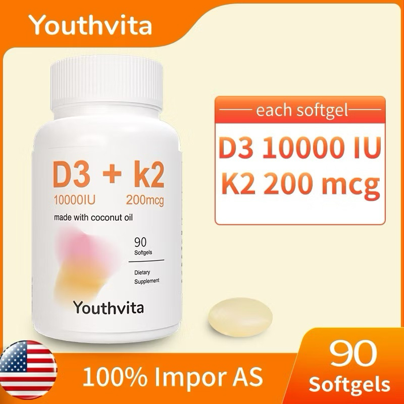Jual Youthvita vitamin d3 k2 10000iu Tambahkan Minyak MCT Kelapa Sendi ...