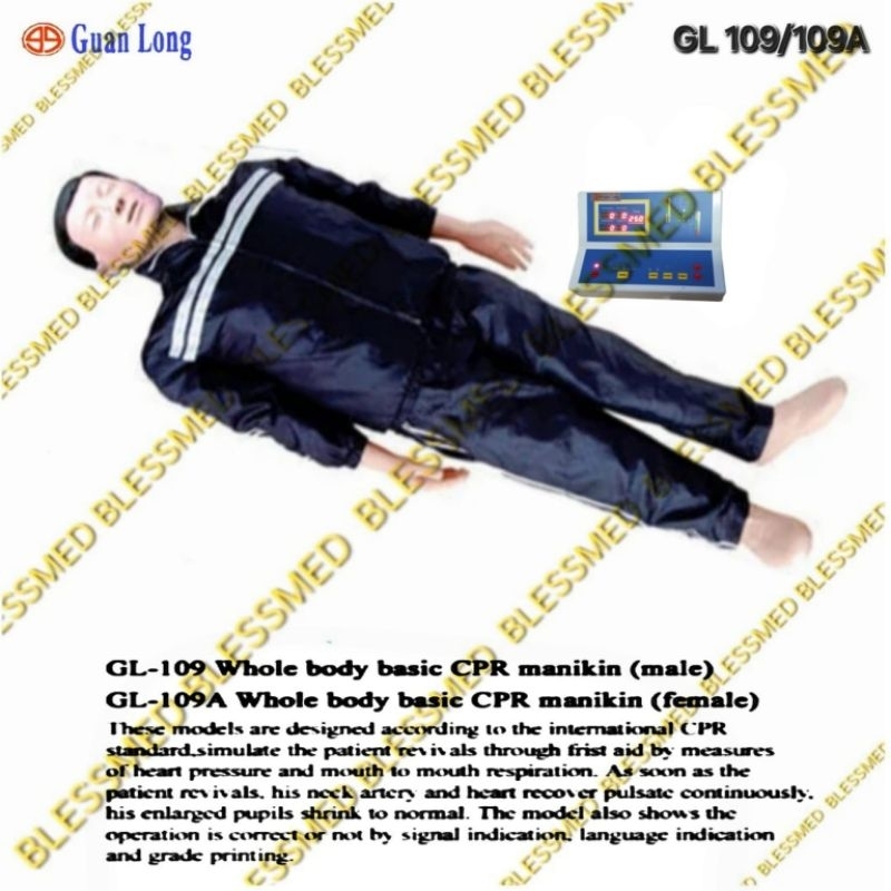 Jual Alat Peraga/Manekin/Phantom Whole Body Basic CPR Manikin GL 109/109A | Shopee Indonesia