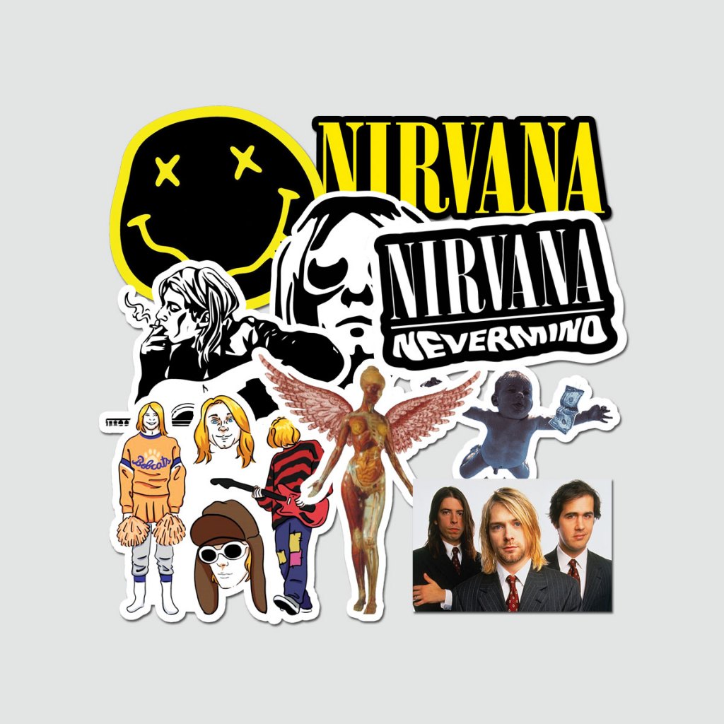 Jual NIRVANA LOGO pack - STICKER CUTTING / METAL / BAND INDIE / POP ...