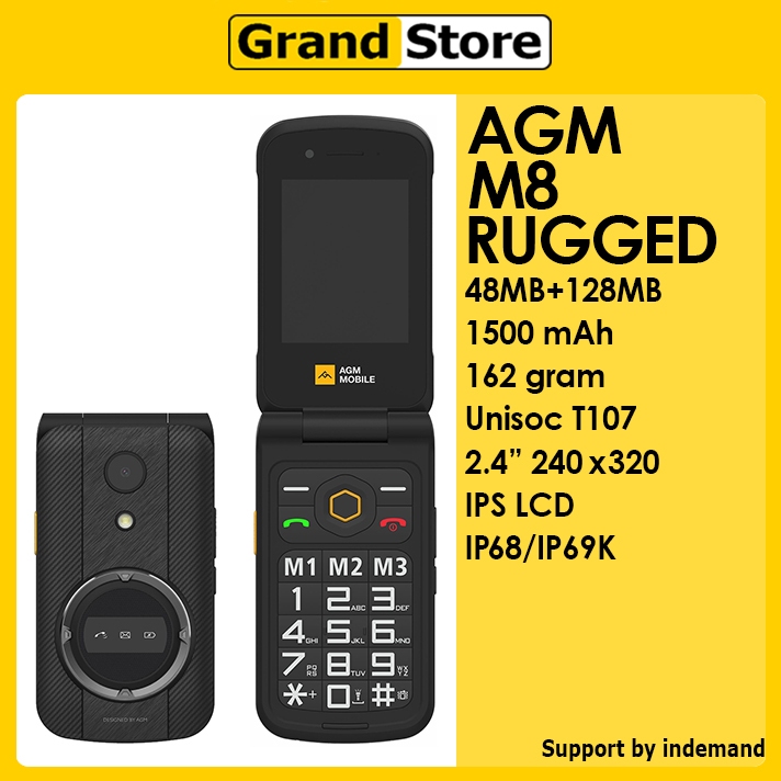Jual AGM M8 48MB+128MB 1500mAh 2.4" IPS MOCOR OS Rugged feature phone ...