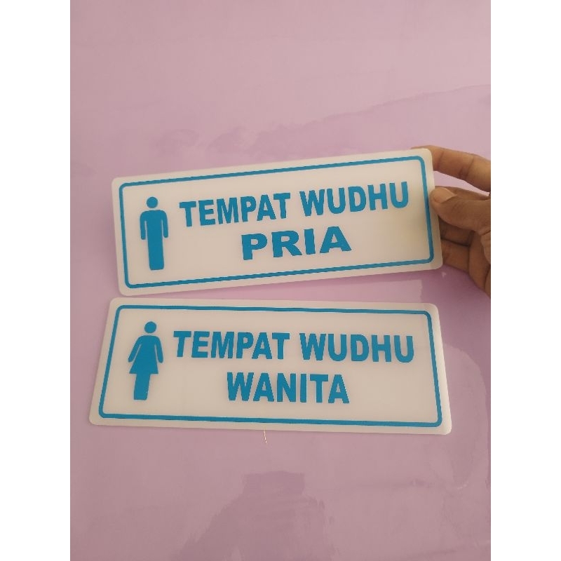 Jual sign akrilik "TEMPAT WUDHU PRIA/WANITA" | Shopee Indonesia