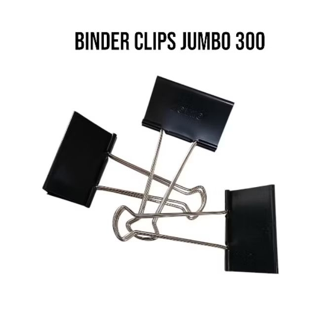 Jual binder clip hitam jumbo 300 ( 75 mm) penjepit kertas hitam besar ...