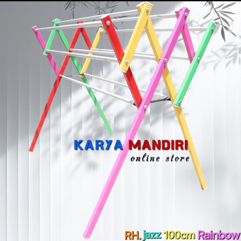Jual Jemuran Handuk Lipat Aluminium Jumbo 100 Cm Jazz Rainbow | Shopee ...