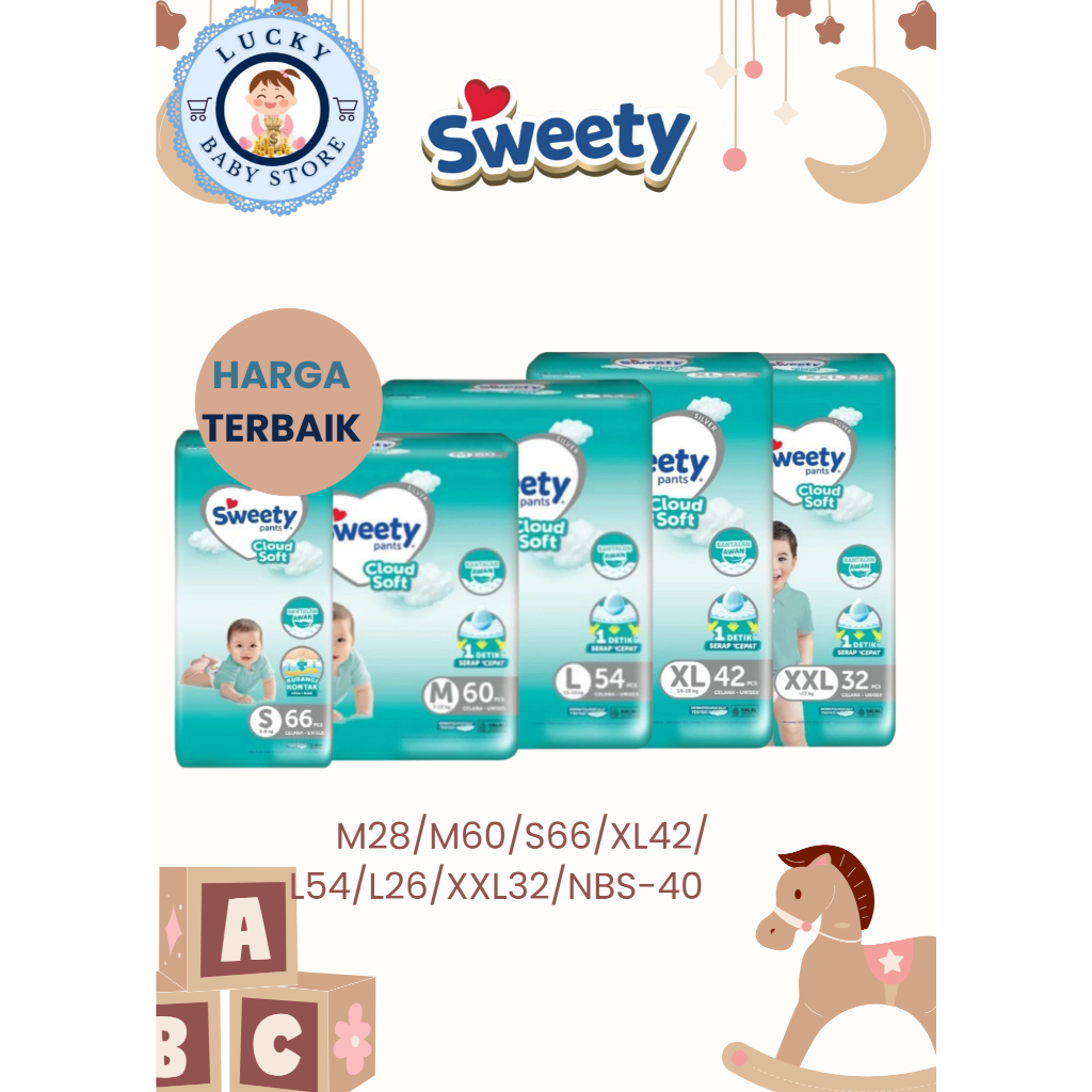 Jual HARGA SPESIAL SWEETY SILVER PANTS M28/M60/S66/XL42/L54/L28/XXL32 ...