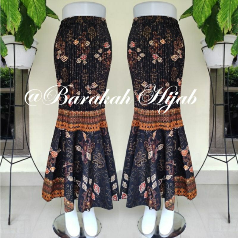 Jual Rok Batik Prisket Model Duyung Motif Batik Bahan Silk Sutra Tebal ...