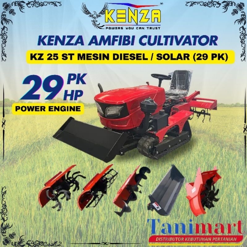 Jual CULTIVATOR AMFIBI KENZA KZ25ST / TRAKTOR MULTIFUNGSI / TRAKTOR ...