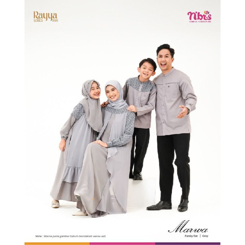 Jual New Rayya Series Marwa Grey 2025 / Baju Keluaga Nibras / Baju ...