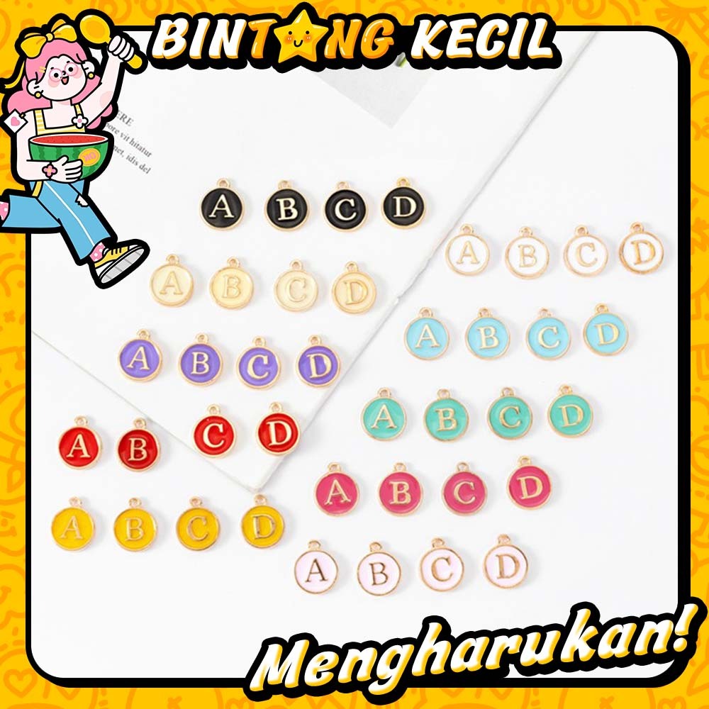 Jual Pin Huruf Alfabet Inggris A-Z 26 Pcs Angka Pins Charm Untuk Hiasan ...
