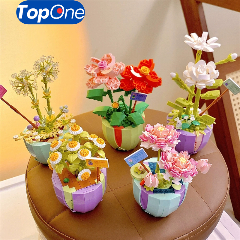 Jual DIY Flower Block Buket Blok Dirakit Blok Susun Pot Bunga Pot ...